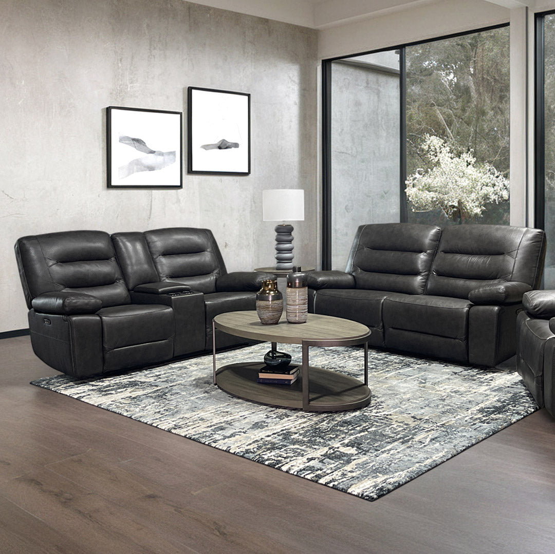 Preston Power Reclining Loveseat with Console - Furniture Fair