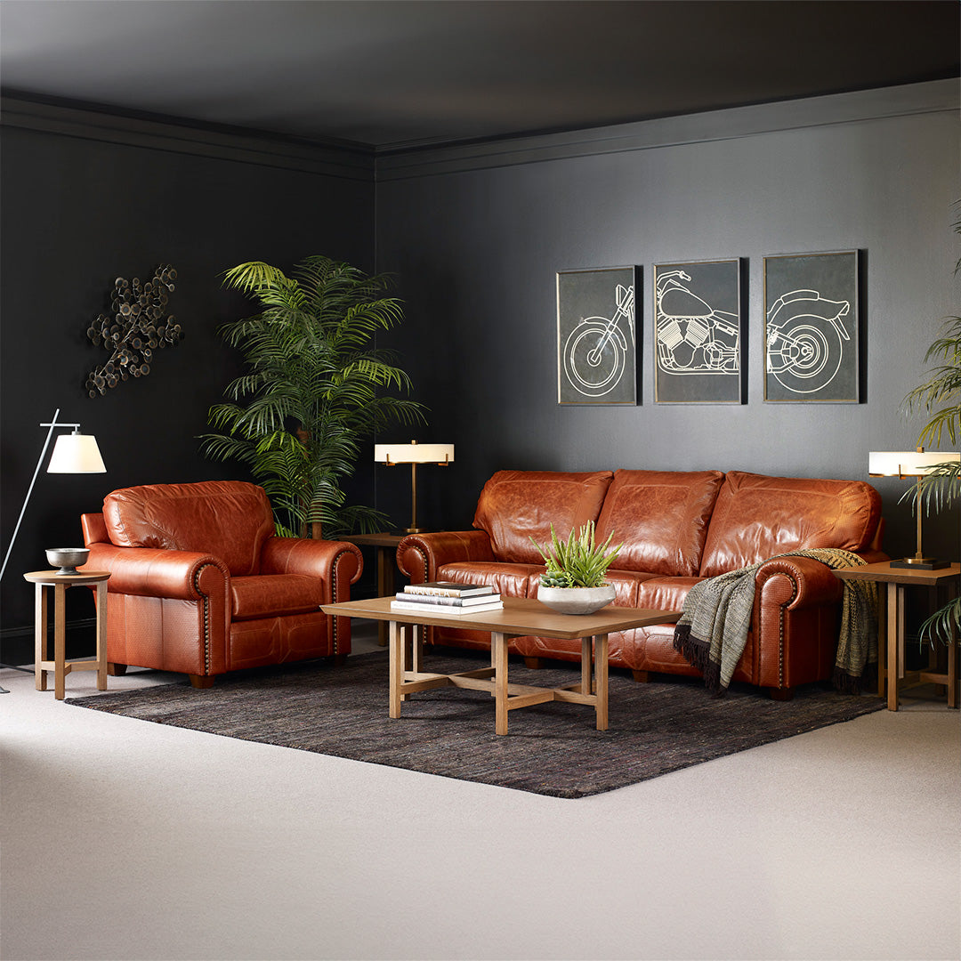 Santa Fe Leather Sofa - Furniture Fair
