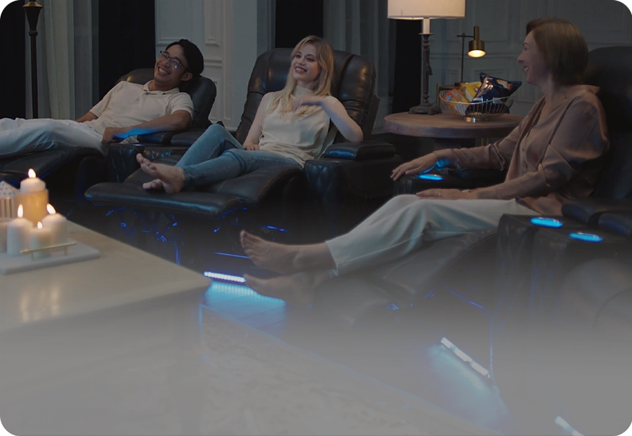 Moto Motion Recliners, Sectionals & Couches | Immersive Sound Furniture ...